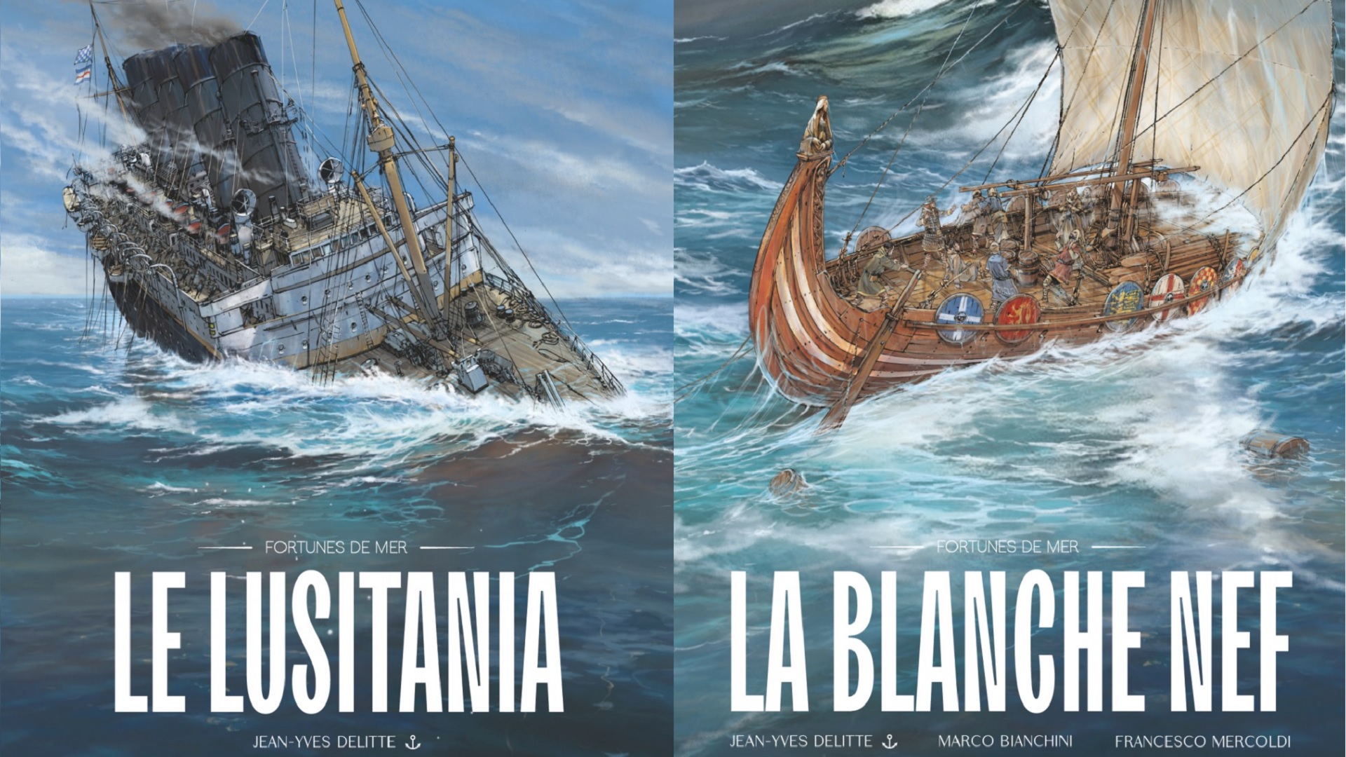 Avis & critique BD : Fortunes de Mer - Le Lusitania et La Blanche Nef ...